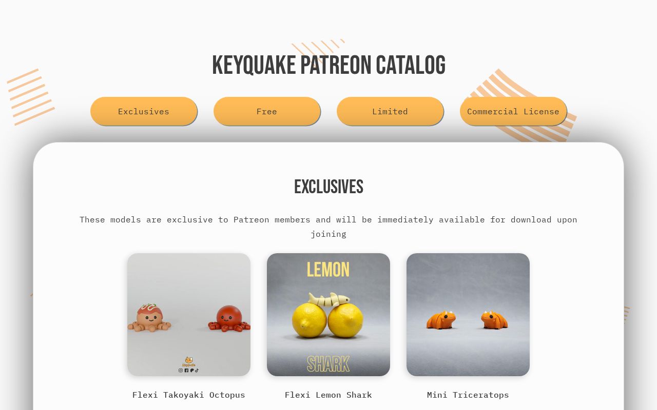 Keyquake Model List